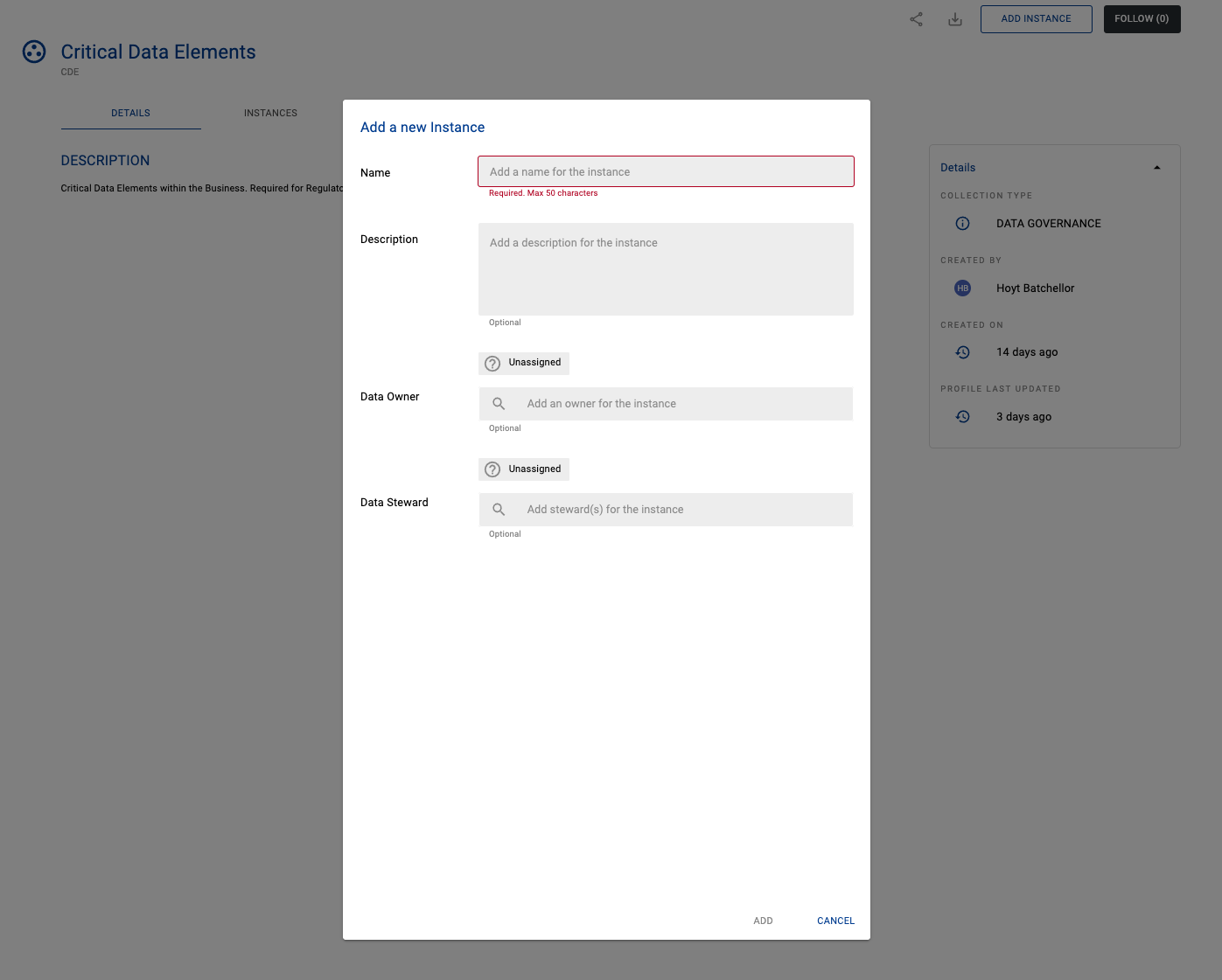How to Create an Instance in a Collection