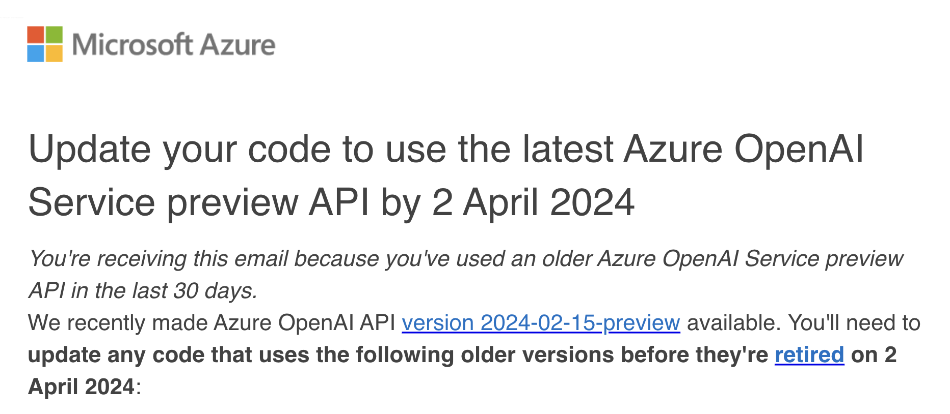 Updating The Azure Open Ai Models 